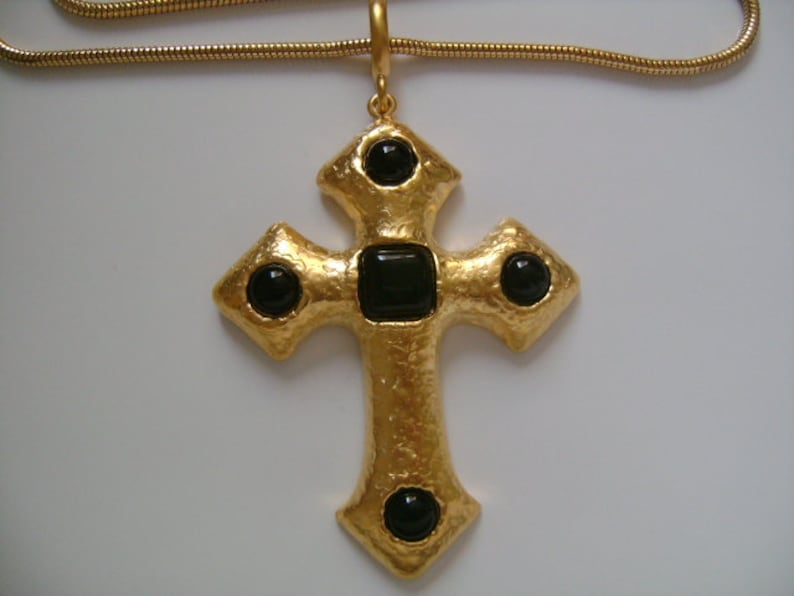 ESSEX Textured Gold Goth Gothic Style BIG Maltese Cross W/ | Etsy