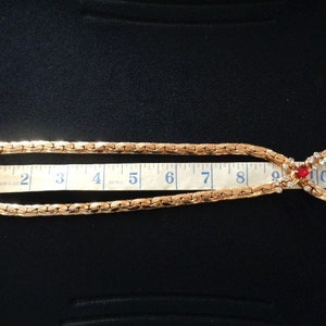 Vintage KAFIN of New York Jewelry Gold Tone Herringbone Chain With ...