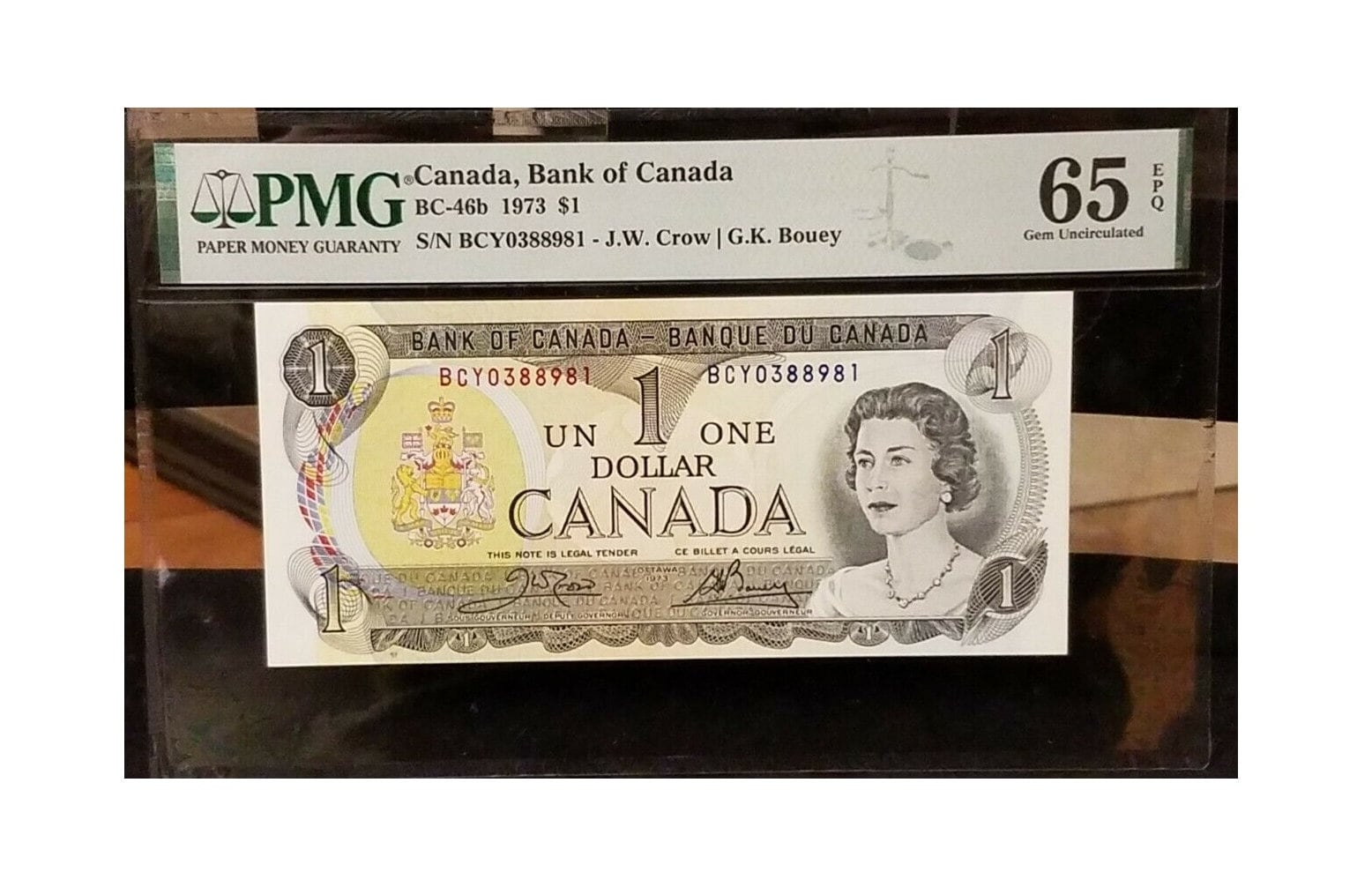 1973 Bank of Canada One 1 Dollar Bill Banknote Bc-46b Currency Paper ...