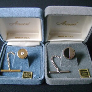 Vintage ANSON Exclusive Gentleman's Jewelry Accessories Lot 2 Tie Tacks ...