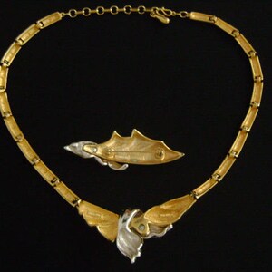 Lovely Vintage PISCITELLI Made in USA Two Tone Gold &silver With Pave ...