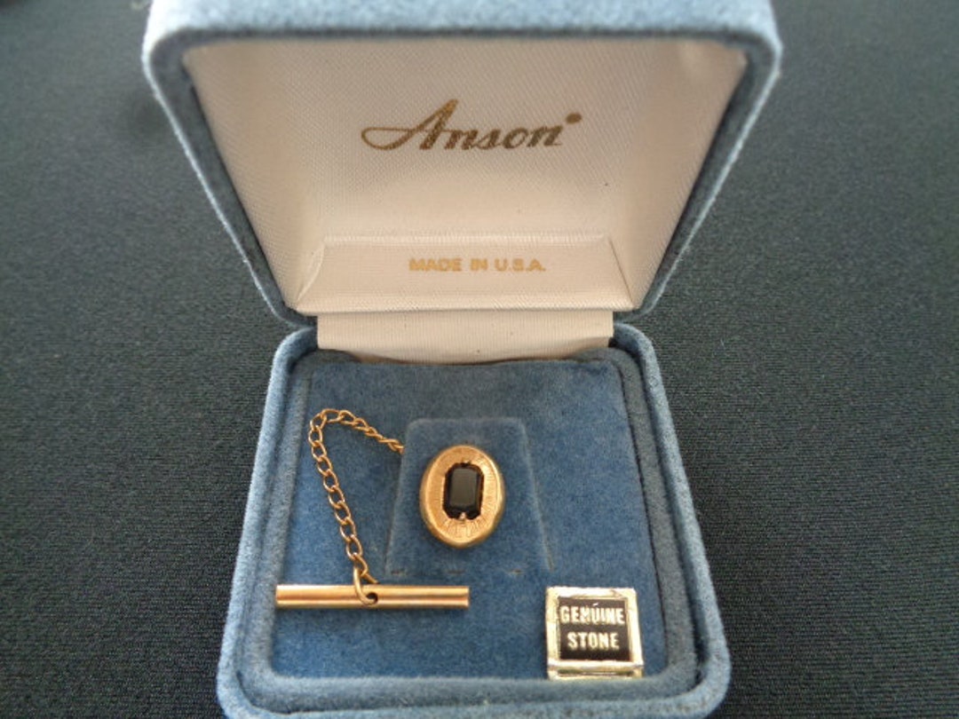 ANSON Exclusive Gentleman's Men Fashion Jewelry Suit Accessories Tie ...