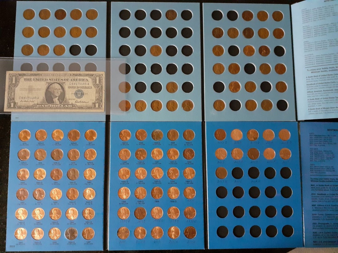 Coin Currency Collection US Lincoln Pennies and Silver Certificate ...