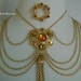 Victorian Medieval Gold Tone Multi Chain Citrine Colored Glass - Etsy