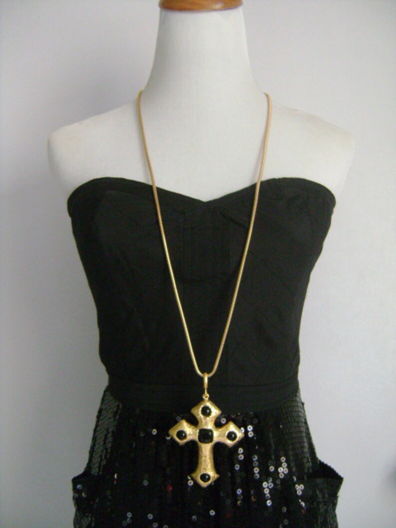 ESSEX Textured Gold Goth Gothic Style BIG Maltese Cross W/ | Etsy