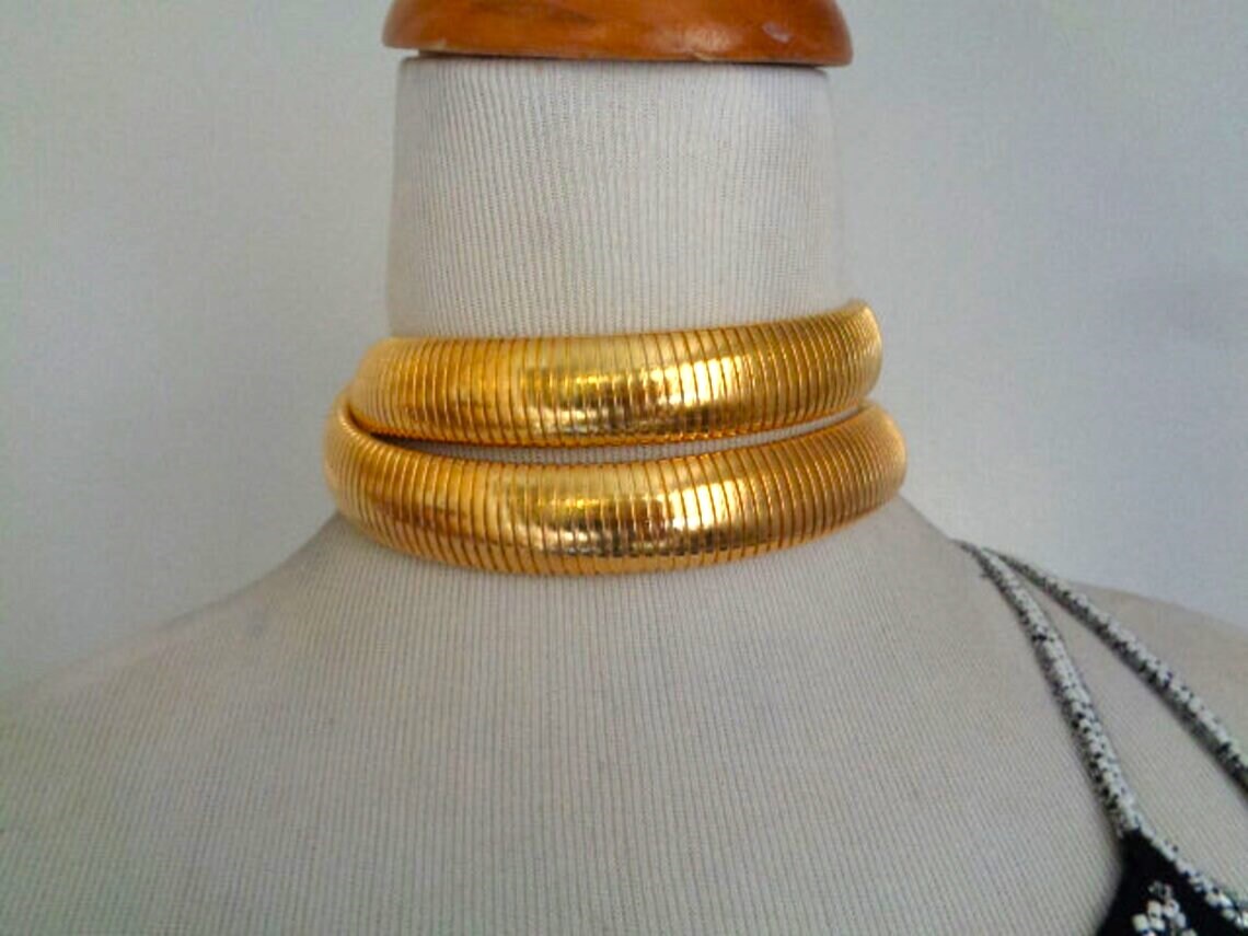 Gorgeous RETRO Mod Vintage Accessories Shiny Gold Tone Metal - Etsy