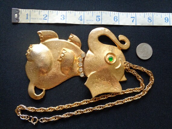 Spectacular HATTIE CARNEGIE Jewelry Gold Tone Giganti… - Gem