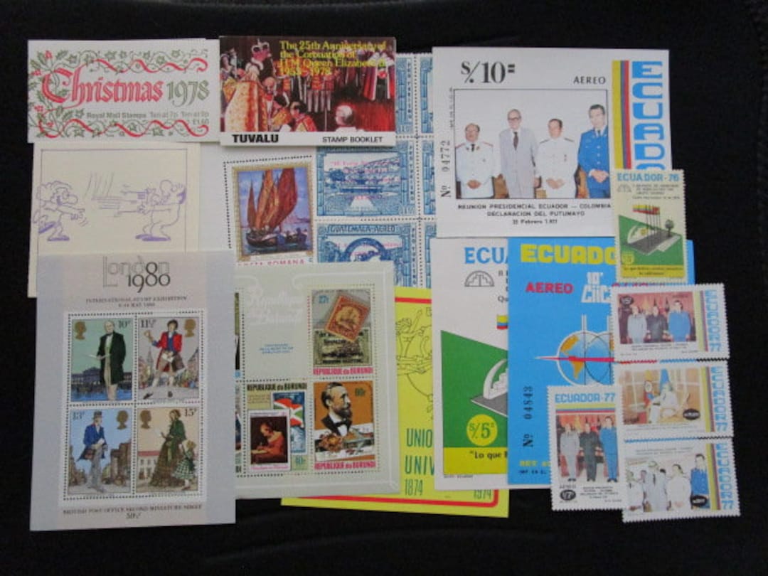 Awesome Foreign Stamp Collection Souvenir Sheets, Booklets Etc Lot UK ...