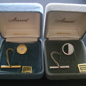 Vintage ANSON Exclusive Gentleman's Jewelry Accessories Lot 2 Tie Tacks ...