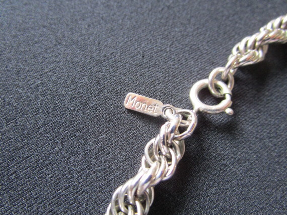 Awesome Vintage MONET Heavy Chunky Silver Tone Metal Twist - Etsy