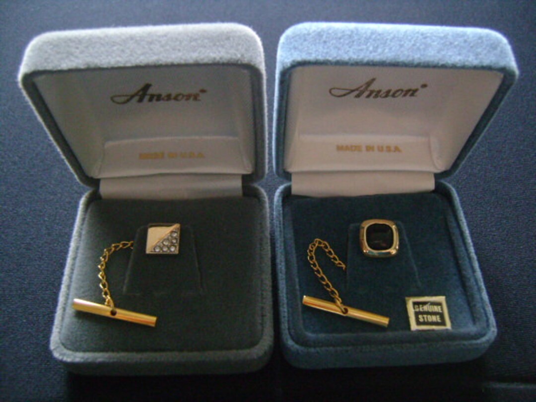 ANSON Gentleman's Formal Special Occasion Business Jewelry 2 Tie Tack ...