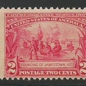 Scott 329 Year 1907 US Stamp 2 Cents Founding of Jamestown | Etsy