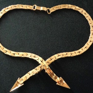 Vintage KAFIN of New York Jewelry Gold Tone Herringbone Chain With ...