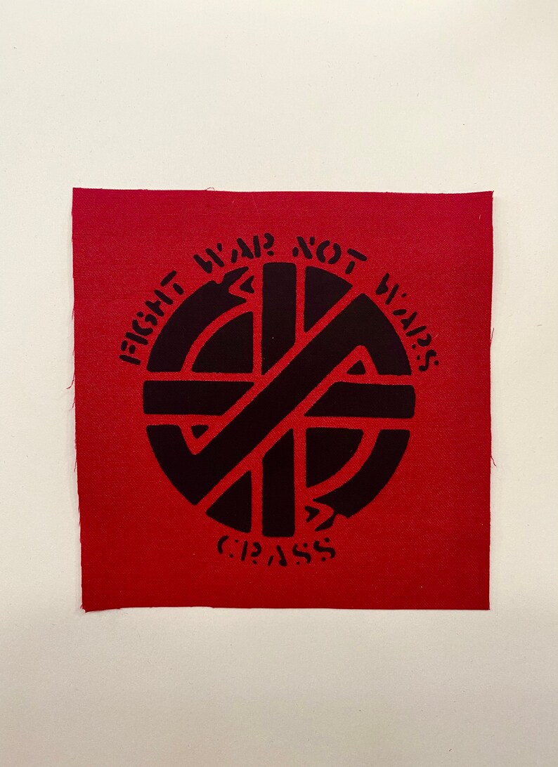 Crass fight War Not Wars Punk Patch LAST PRINTING - Etsy