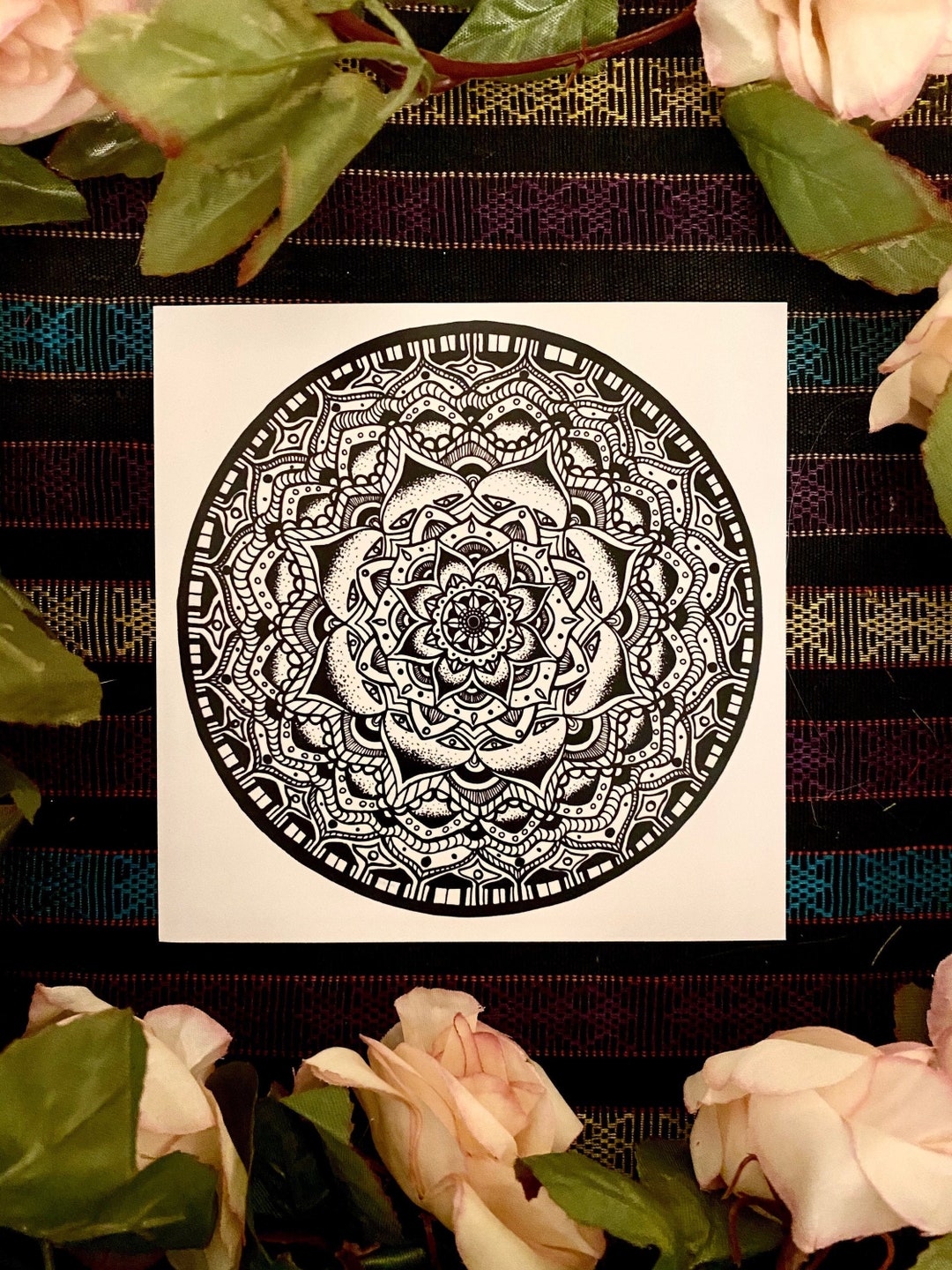 Radial Mandala - Art Print - Smooth Matte 5x5" Cardstock - Etsy