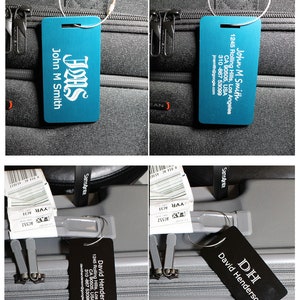 Personalized Metal Luggage Tags, Laser Engraving - Etsy