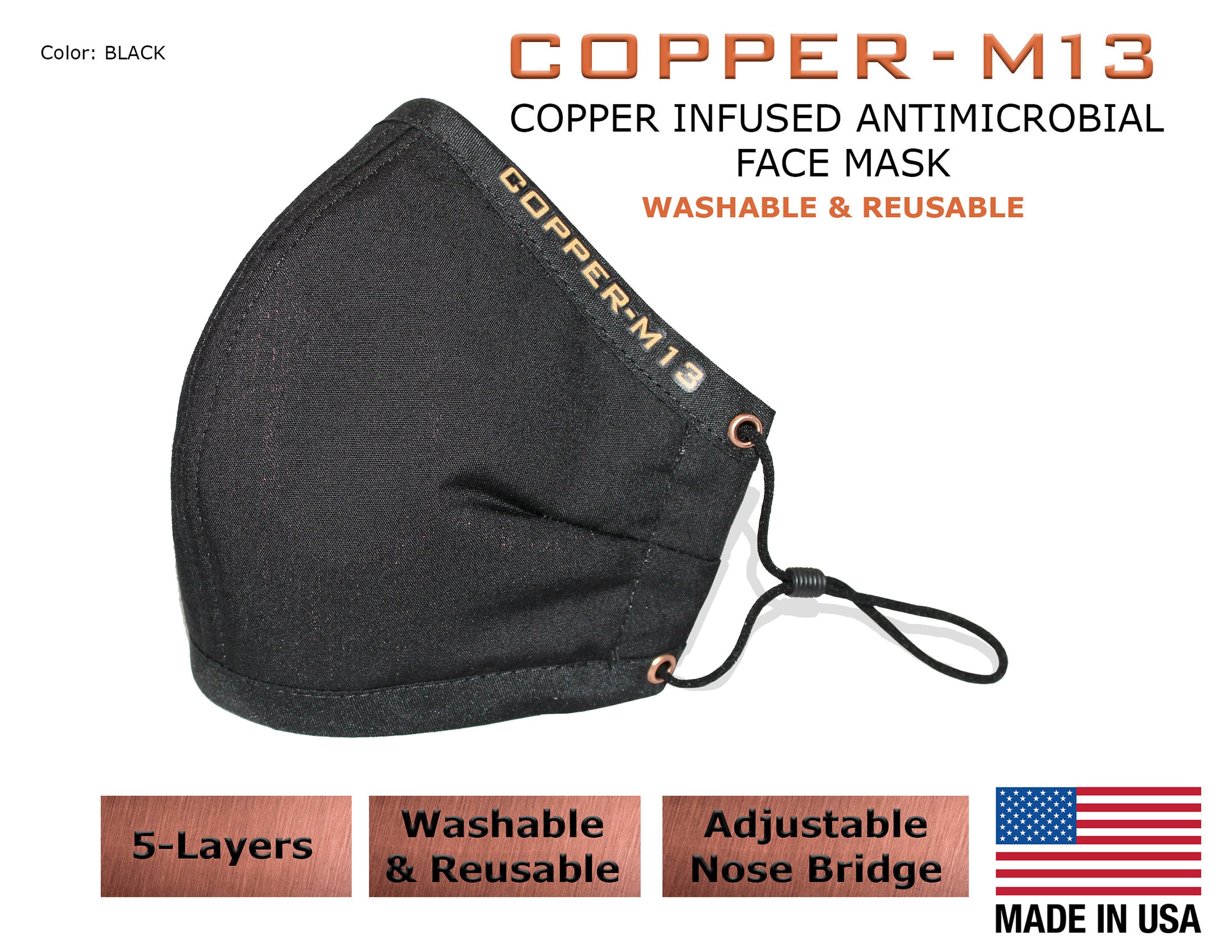 5 Layer Copper Infused Face Mask - Reusable & Washable - Etsy