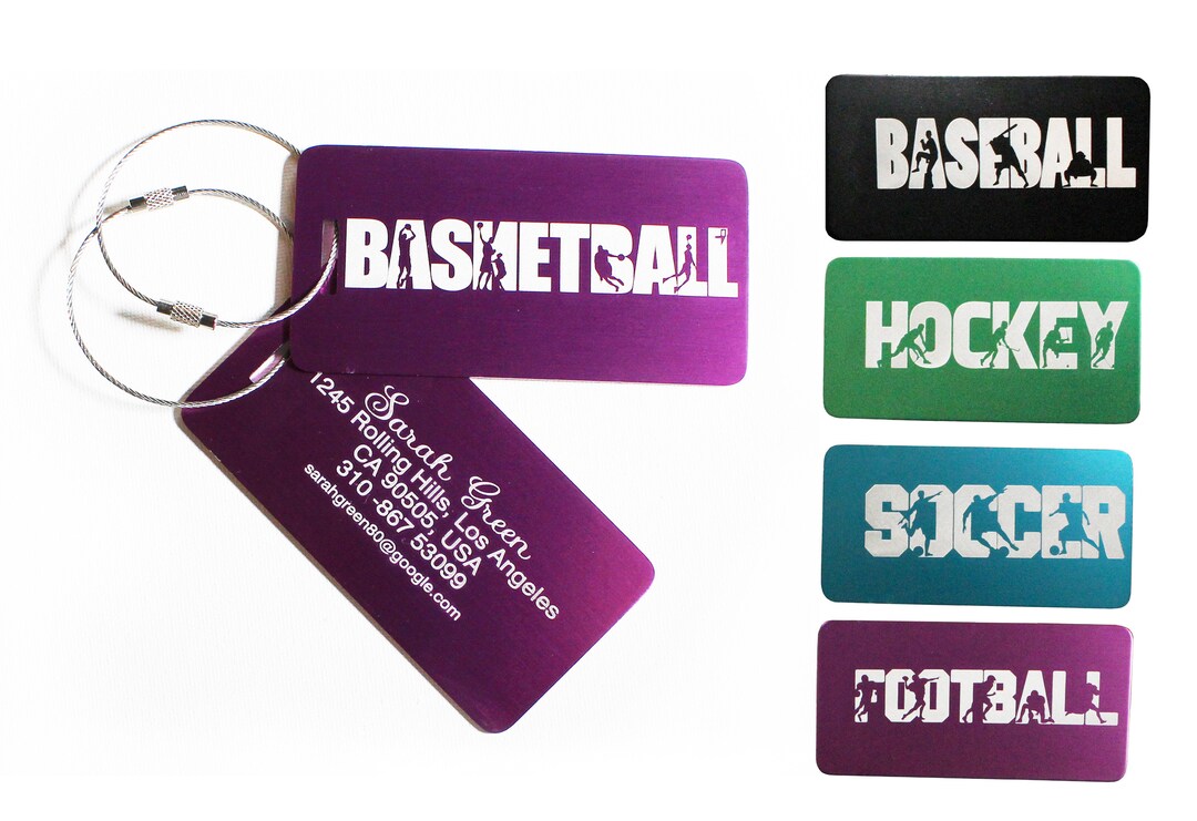 Personalized Metal Luggage Tags, Laser Engraving - Etsy