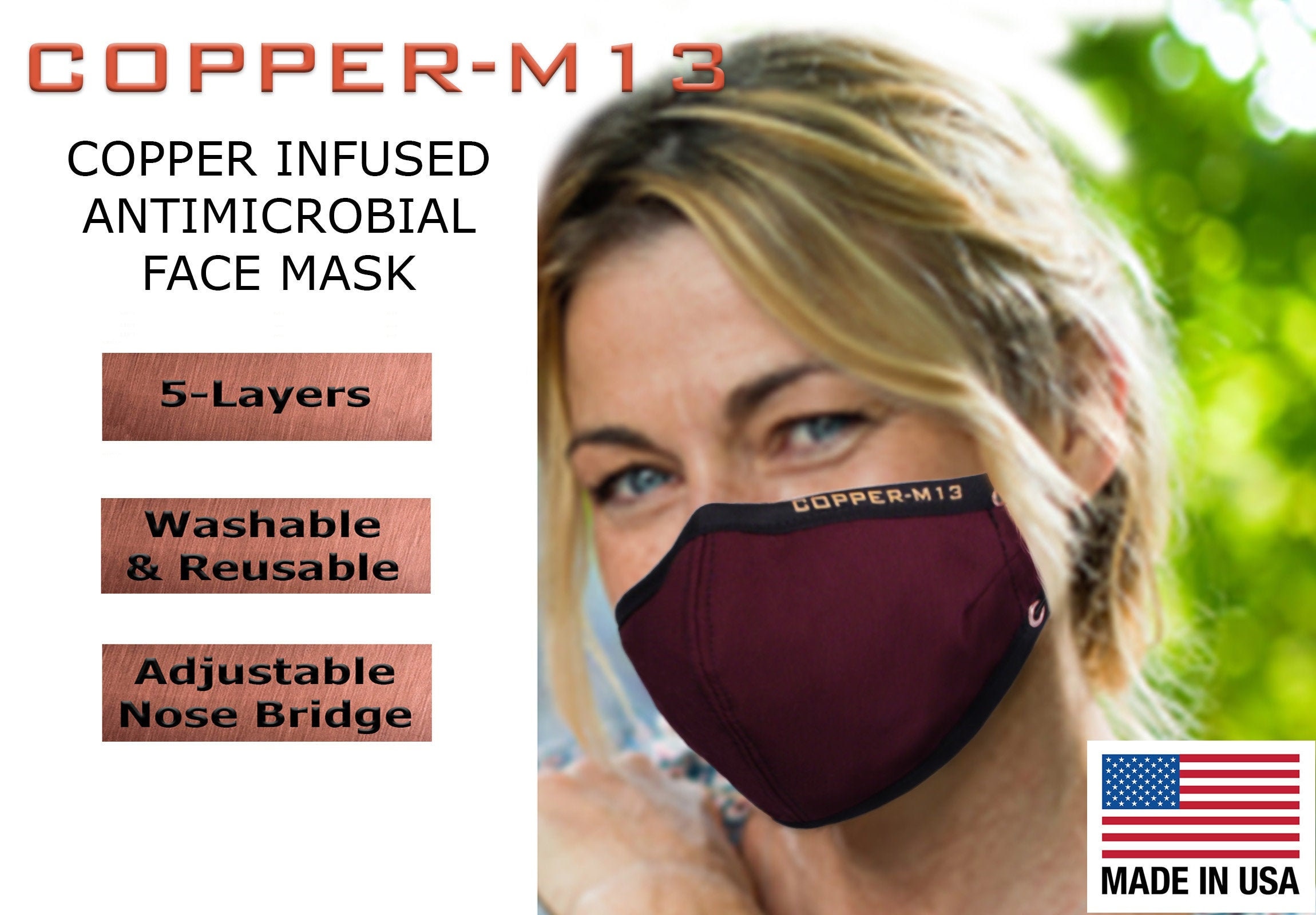 5 Layer Copper Infused Face Mask - Reusable & Washable - Etsy