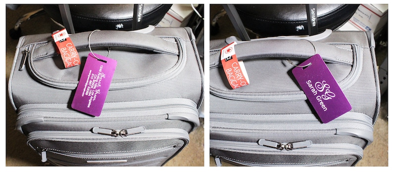 Personalized Metal Luggage Tags, Backpack Tags Laser Engraving - Etsy