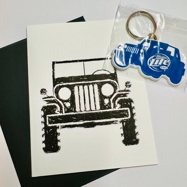 Jeep Birthday Card - Etsy