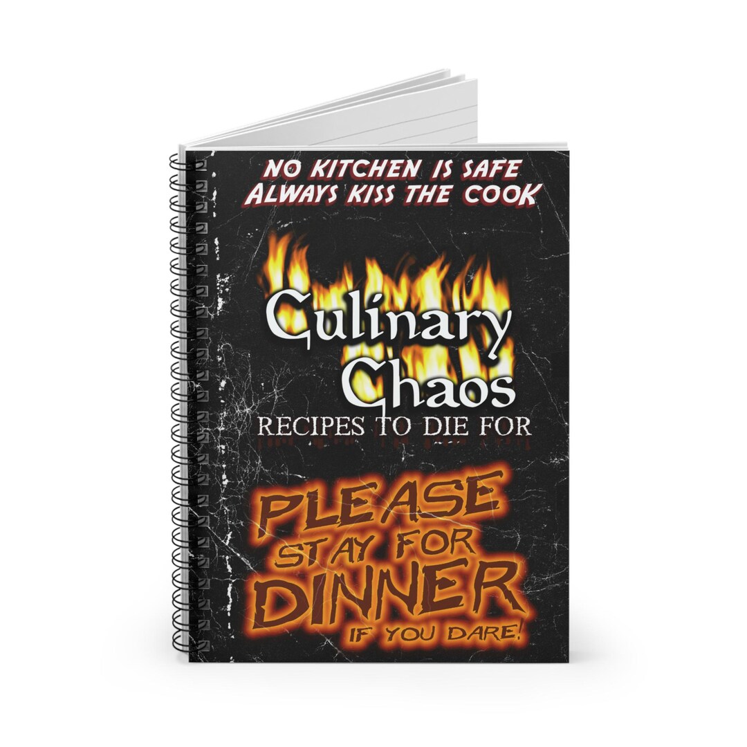 Culinary Chaos Cookbook V1, Parody VHS Cover Style Journal, Recipes ...