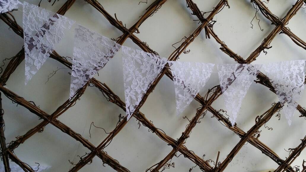 Mini Lace Banner Mini Bunting Bannerflag Banner Lace Banner Wedding ...