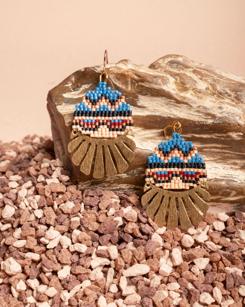 Beaded Handwoven Santa Fe Drops - Etsy