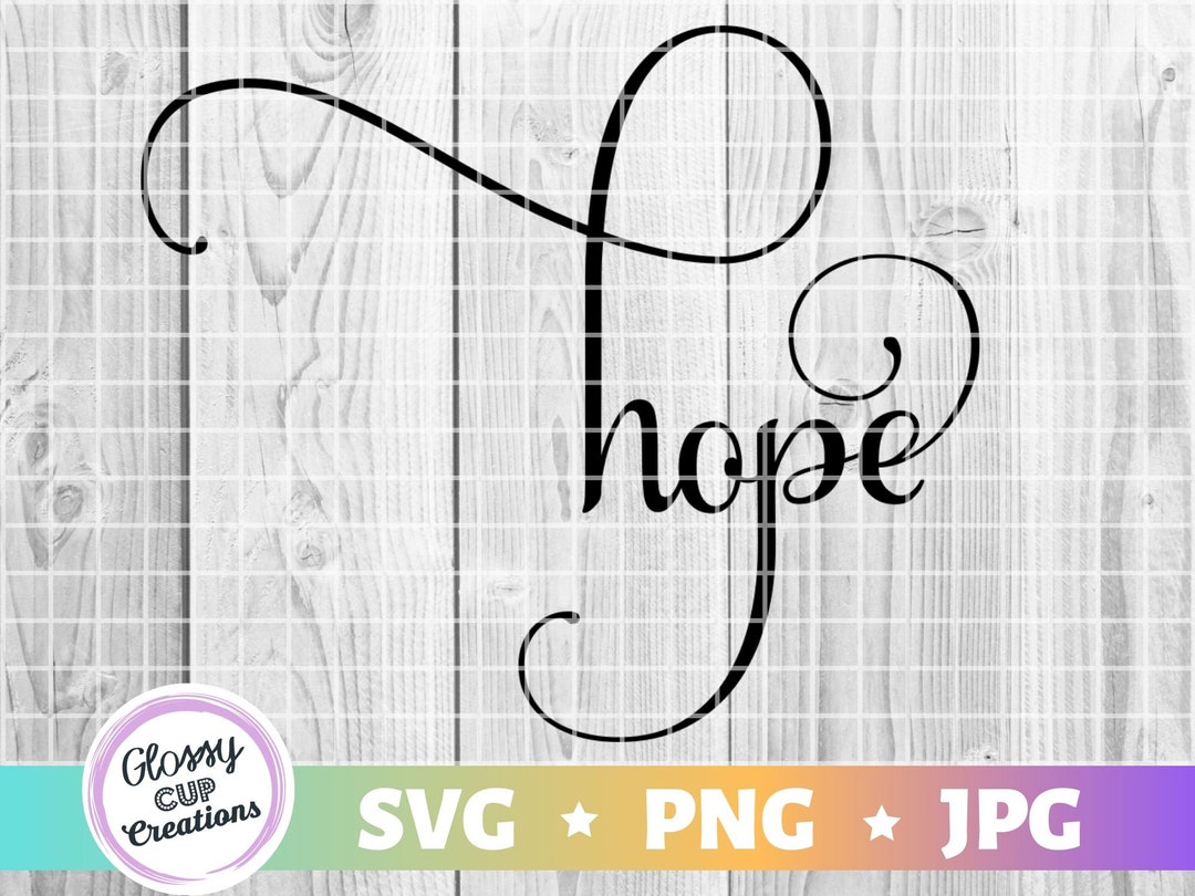 Hope Heart SVG, PNG, JPG / Commercial Use, Yes! Instant Digital ...