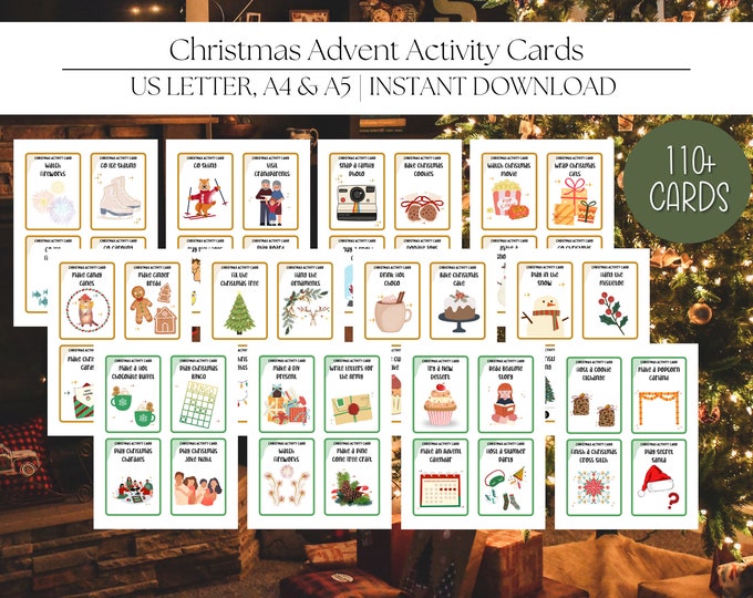 Christmas Advent Activity Cards | Surprise Activities | 120+cards - Etsy