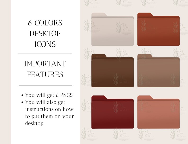 Folder Icons for Mac and Windows Desktop Icons - Etsy