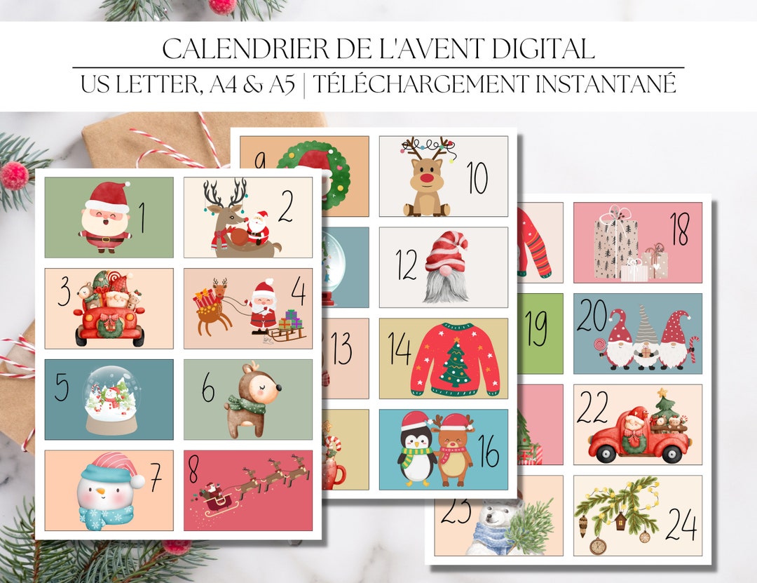 Advent Calendar Labels Surprise Gift Tags - Etsy