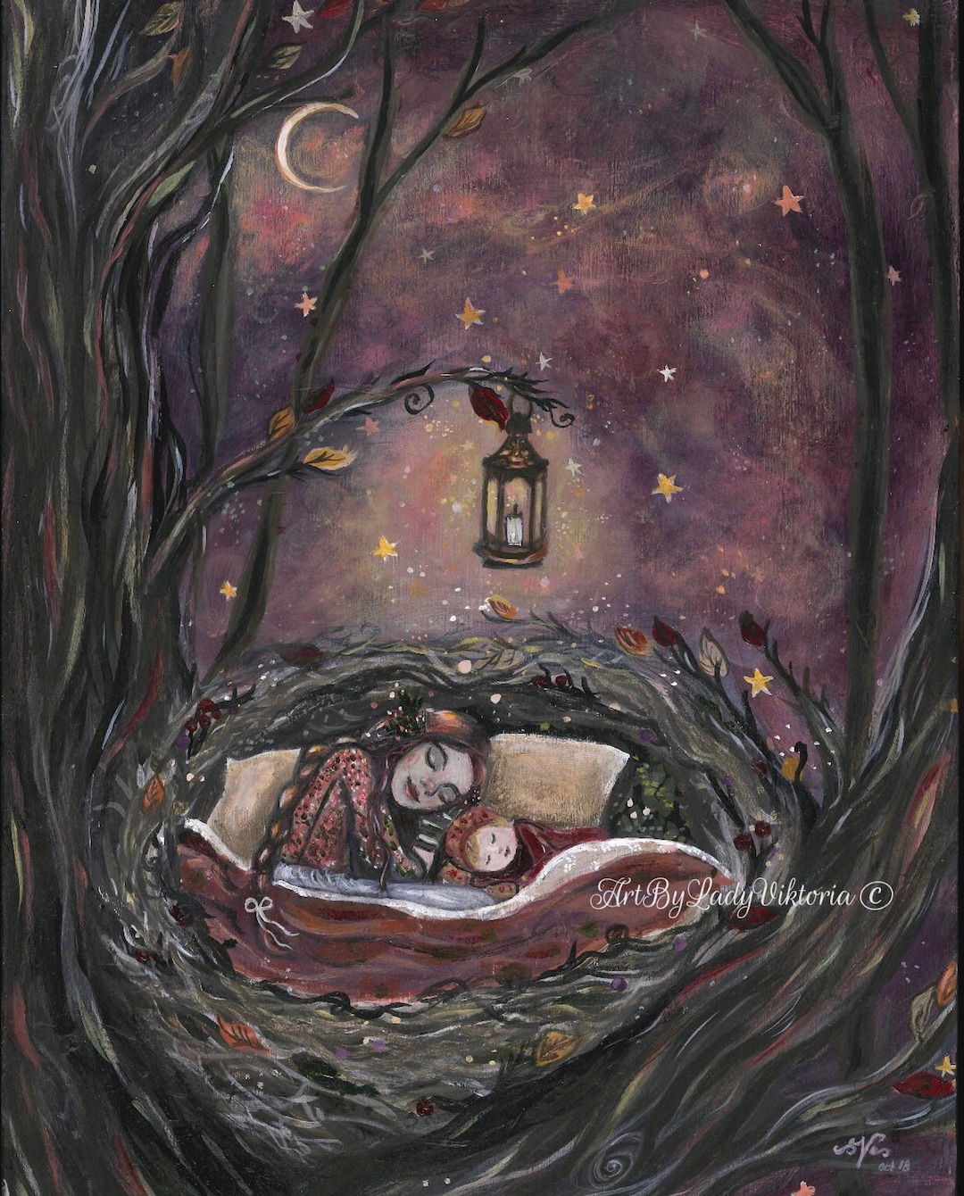 Autumn's Slumber Art Print - Etsy