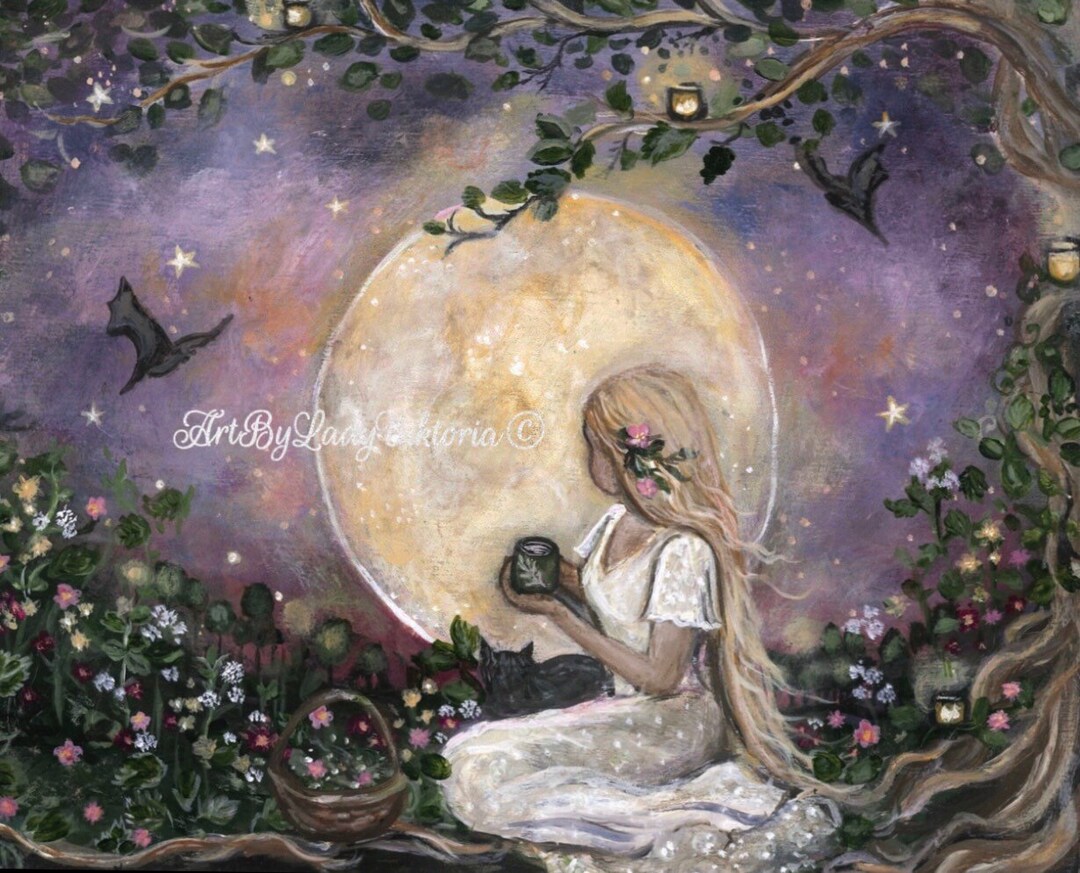 Garden of Moonlight Art Print - Etsy