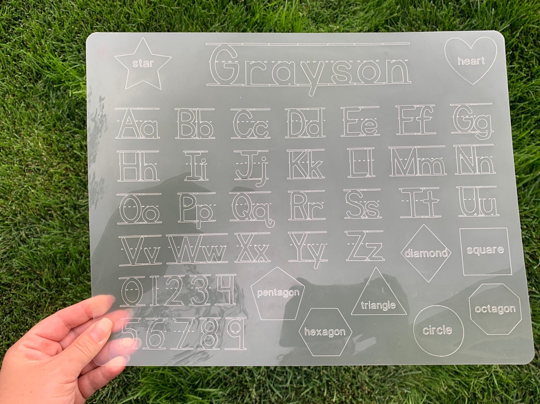 Personalized Early Learning Letter Formation Penmanship Mat Printing ...