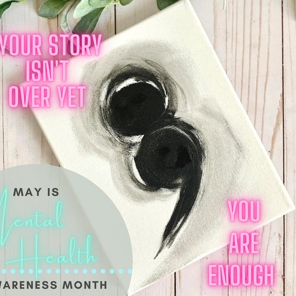 Semicolon Wall Art - Etsy