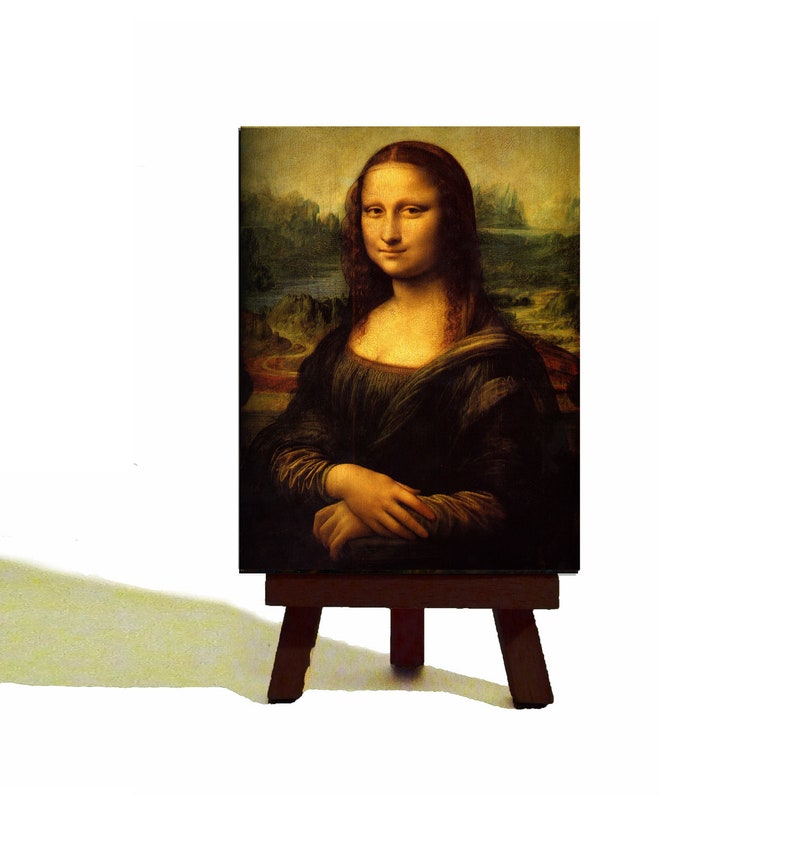 Mona Lisa Leonardo Da Vinci Beautiful Vintage Miniature Etsy