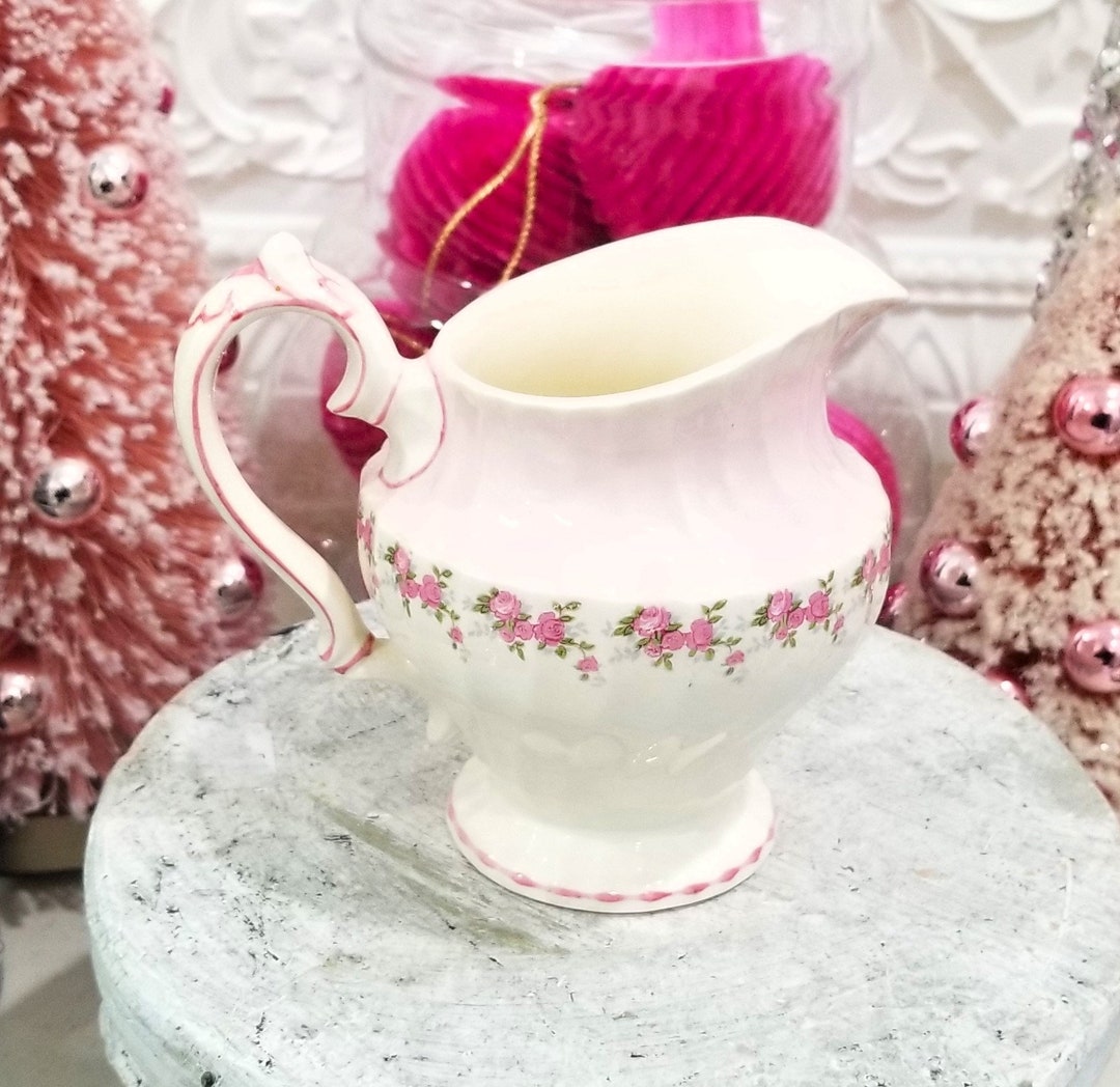 Myott Olde Chelsea Petite Pink Creamer Roses Swirl - Staffordshire ...