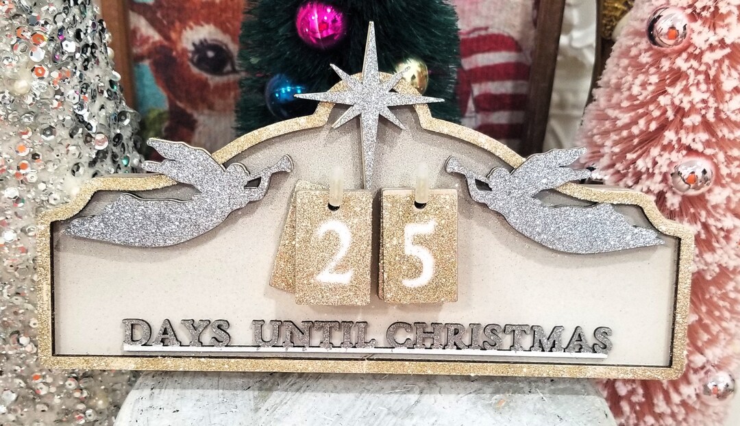 Glitter Angel Christmas Countdown Display Star of Bethlehem Nativity - Etsy