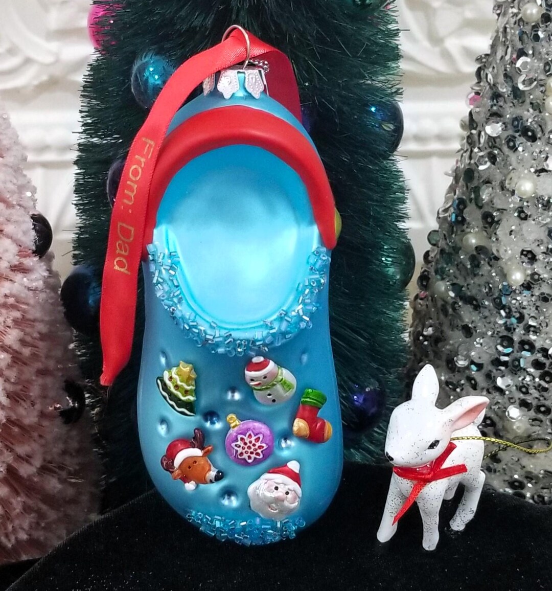 Blown Glass Clog Croc Shoe Christmas Ornament Jibbitz - Personalized ...