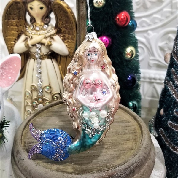 Blown Glass Mermaid - Etsy