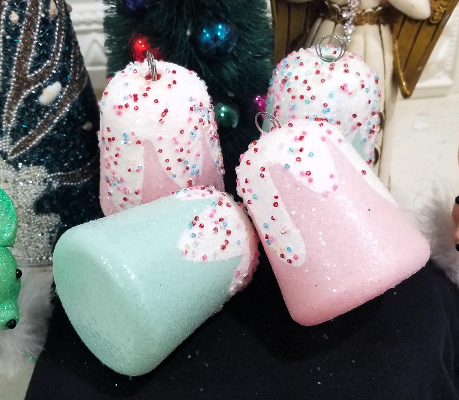 Pastel Sugarcoat Gumdrop Christmas Ornaments Bakery Candyland Beaded ...