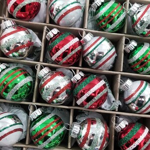 20 Red & Green SHINY BRITE Feather Tree Christmas Ornaments ...