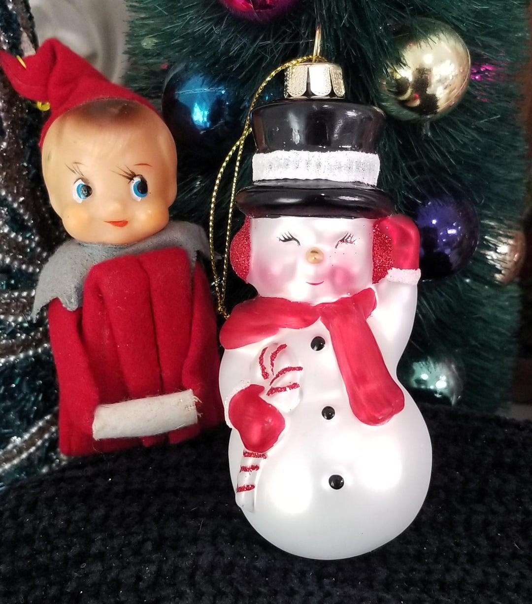 Blown Glass Anthropomorphic Snowman Ornament Frosty - Personalized Gift ...