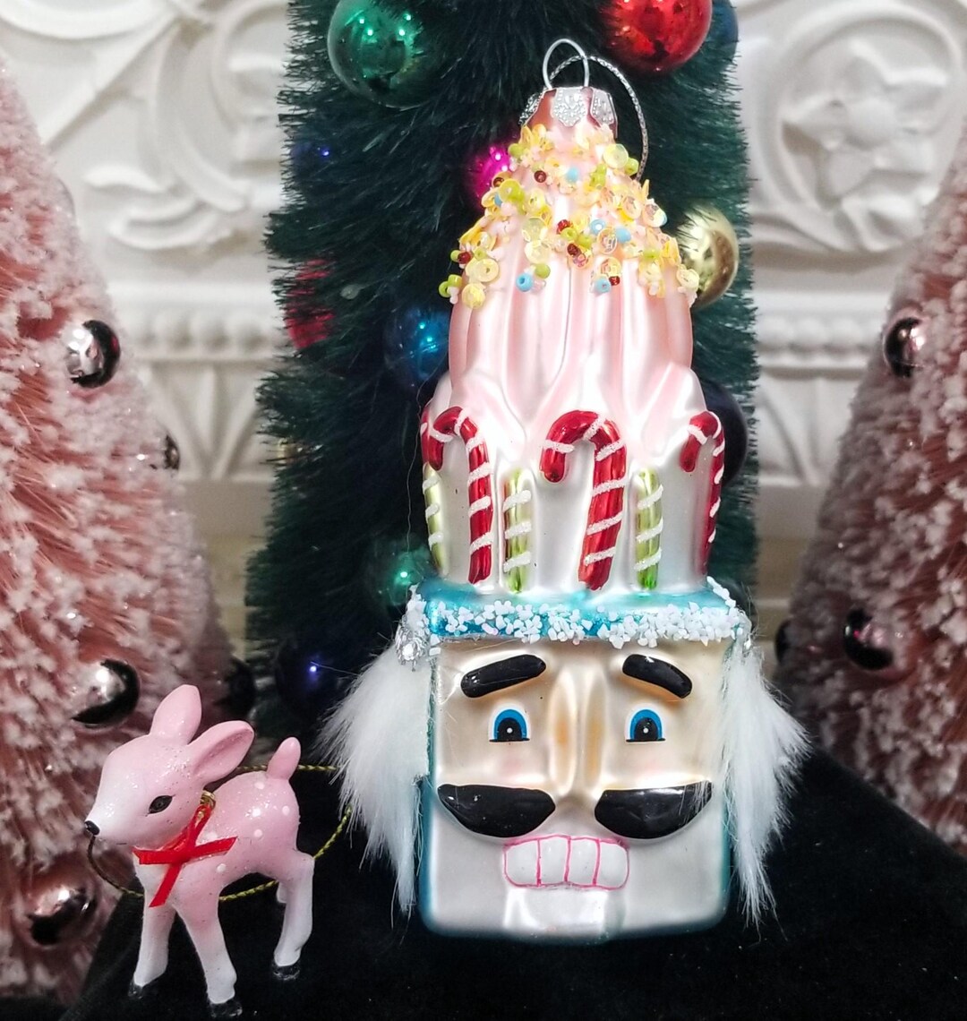 Blown Glass Candyland Nutcracker Soldier Christmas Ornament Bakery ...