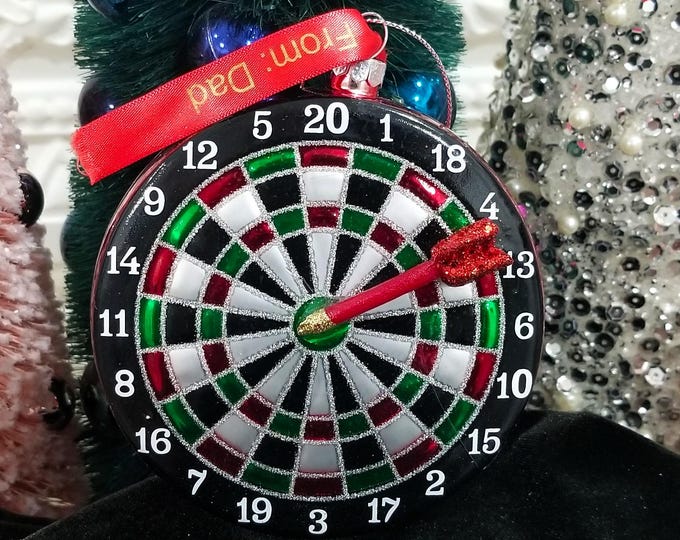 Blown Glass Dart Board Christmas Ornament - Personalized Gift - Etsy