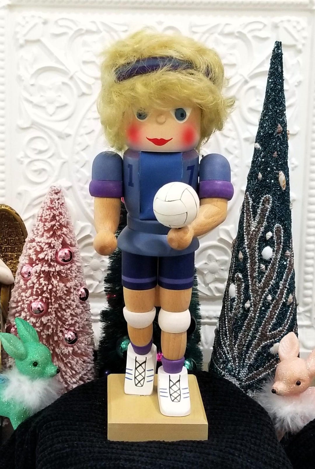 Christian Ulbricht Vintage Wooden Nutcracker VOLLEYBALL Player ...