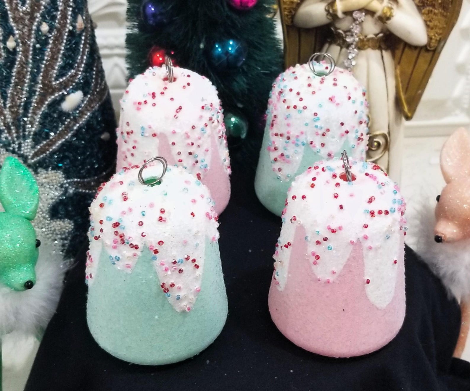 Pastel Sugarcoat Gumdrop Christmas Ornaments Bakery Candyland Beaded ...