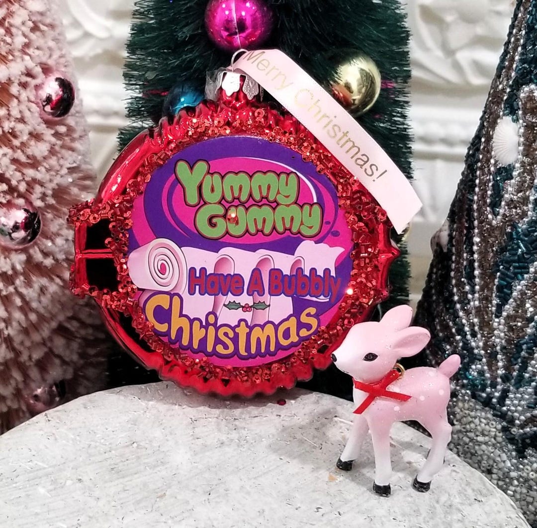 Blown Glass Bubble Tape Gum Christmas Ornament Yummy - Personalized ...