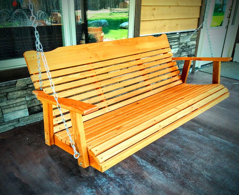 Amish Crafted 5'cedar Porch Swing - Etsy